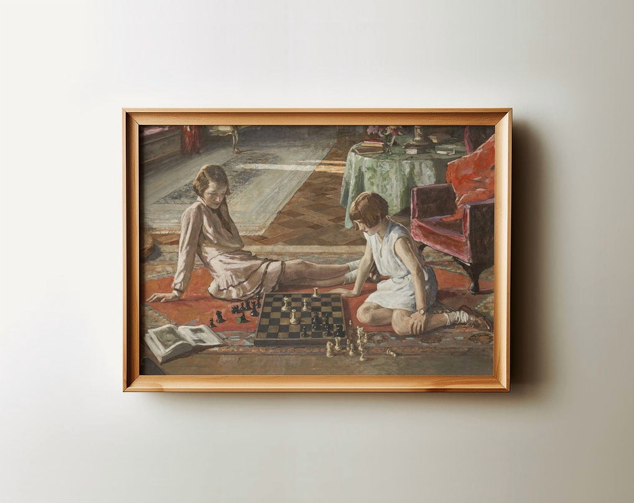 DOPAPRINT Vintage Chess Game Mid Century Modern Chess Lovers ...