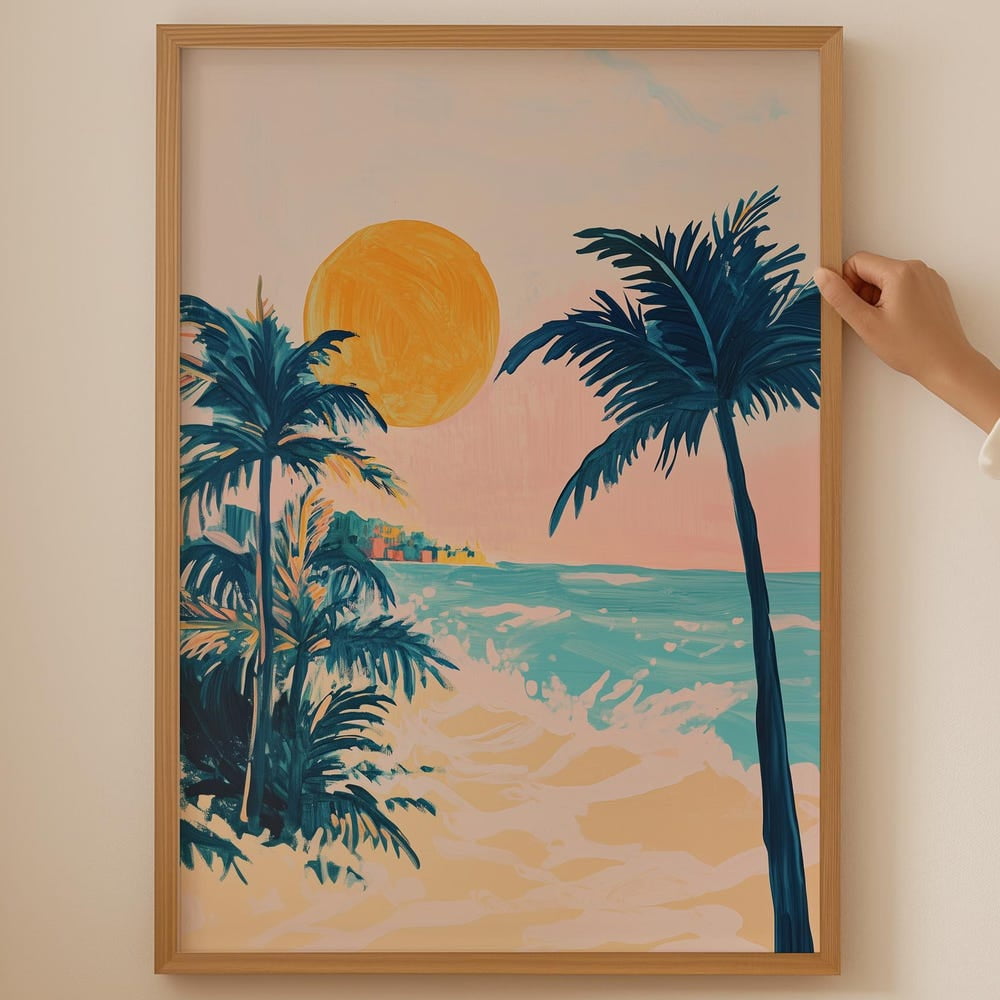 DOPAPRINT Vintage Coastal Poster for Beachy Room Decor- Surf Poster for ...