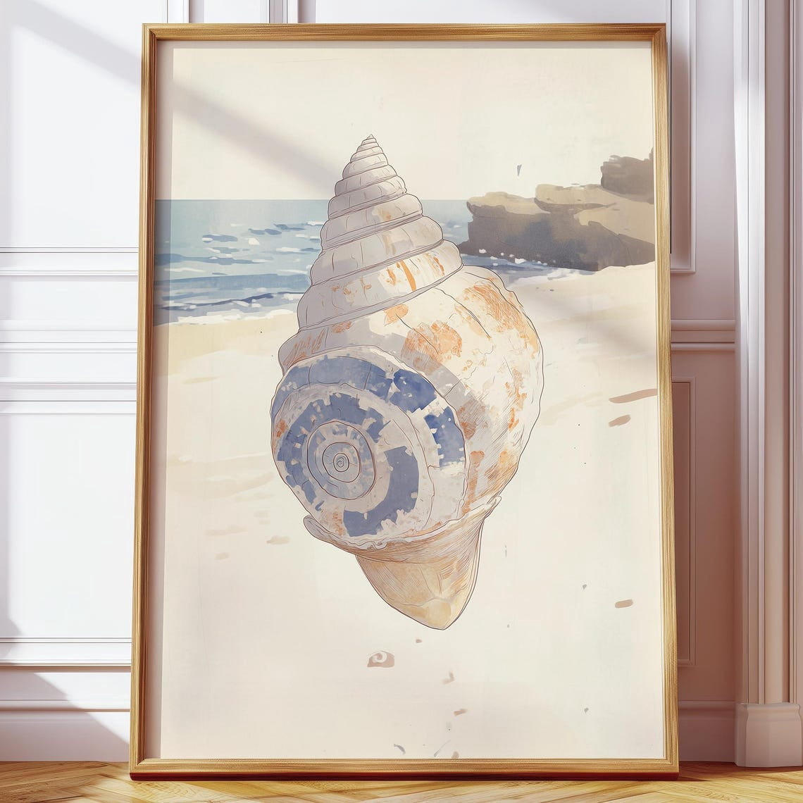 DOPAPRINT Vintage Coastal Seashell Poster, Boho Beach Wall Art ...