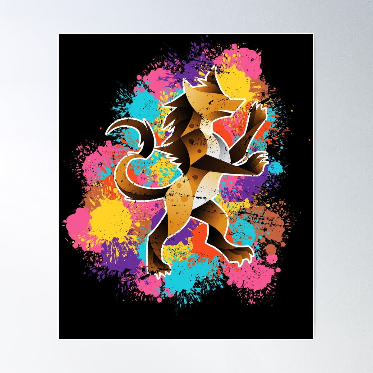 DOPAPRINT Vintage Hyena Poster Wall Art, Bedroom NO FRAMED POSTER, Wall ...