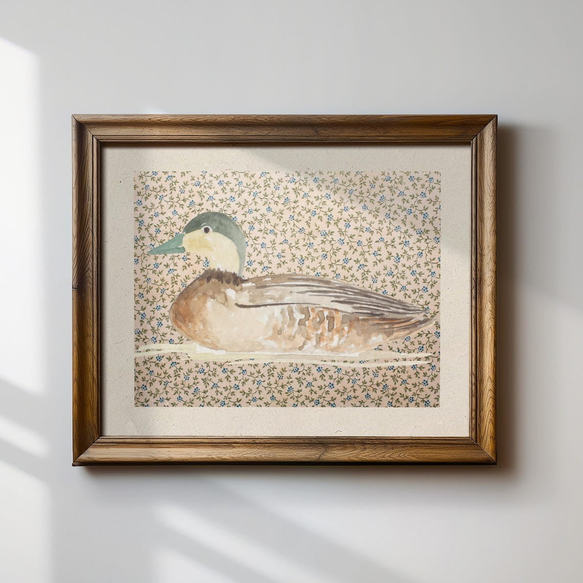 DOPAPRINT Vintage Mallard Duck Horizontal Print, Nursery, Botanical ...