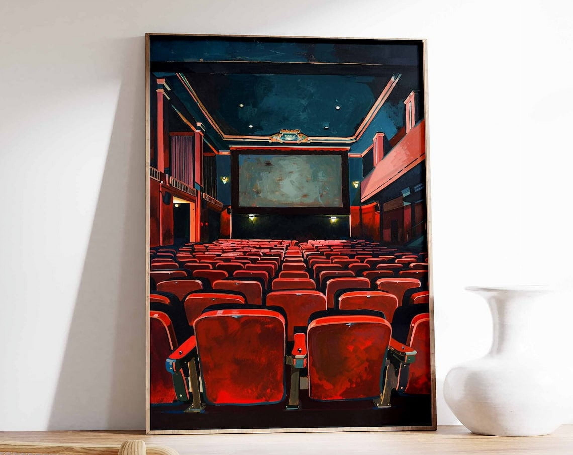 DOPAPRINT Vintage Movie Theatre Poster, Retro Cinema Art, Classic Film ...