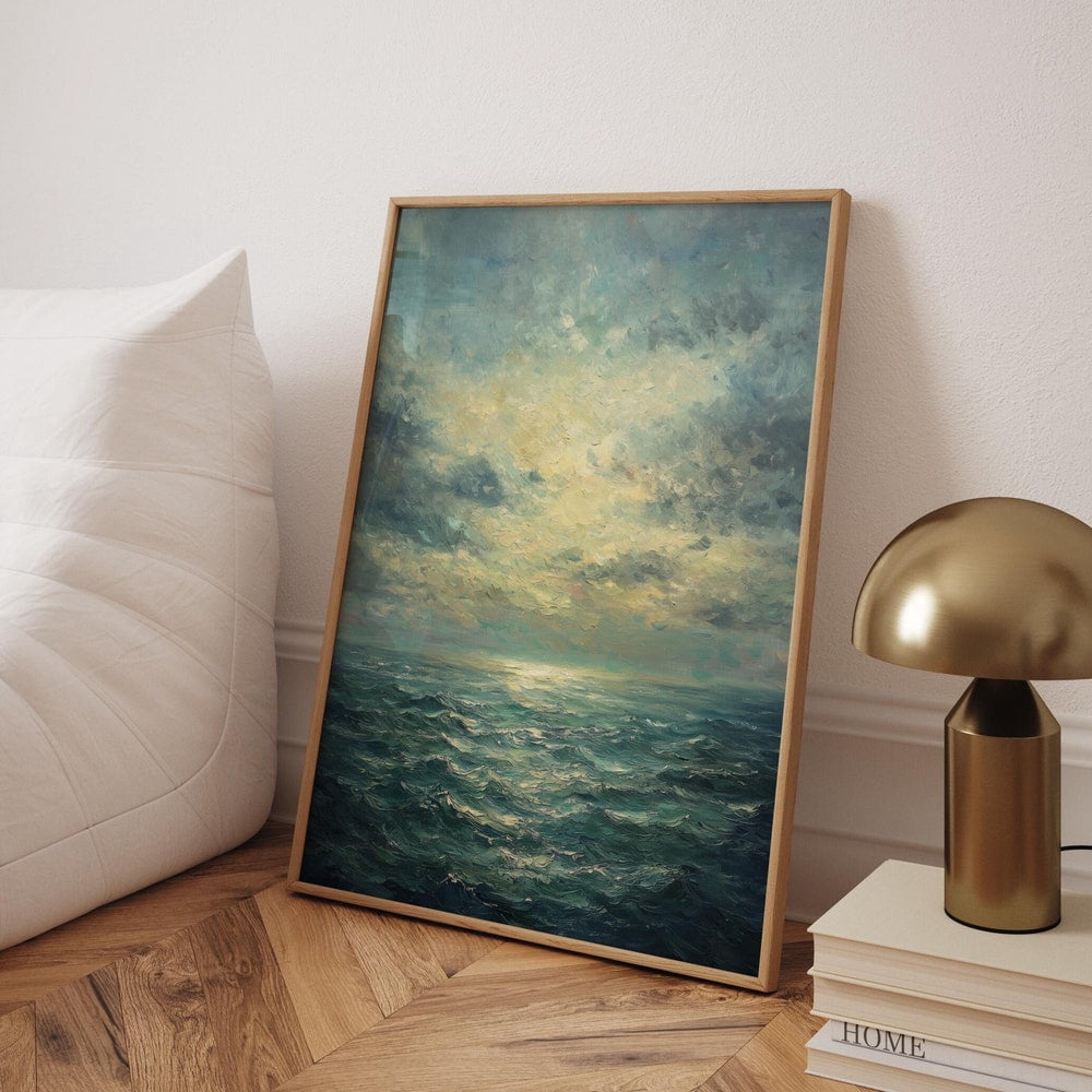DOPAPRINT Vintage Ocean Print, Coastal Lake House Wall Decor, Vintage ...