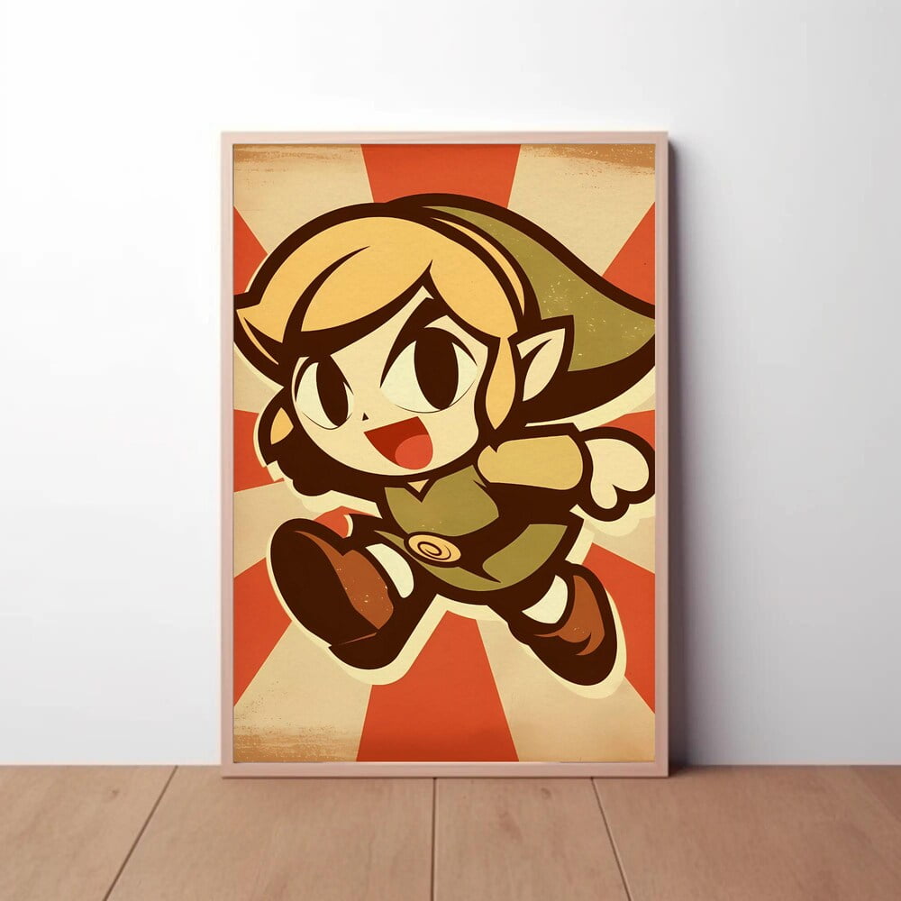 DOPAPRINT Vintage Poster Of Legend Of Zelda, Link From Zelda, Retro ...