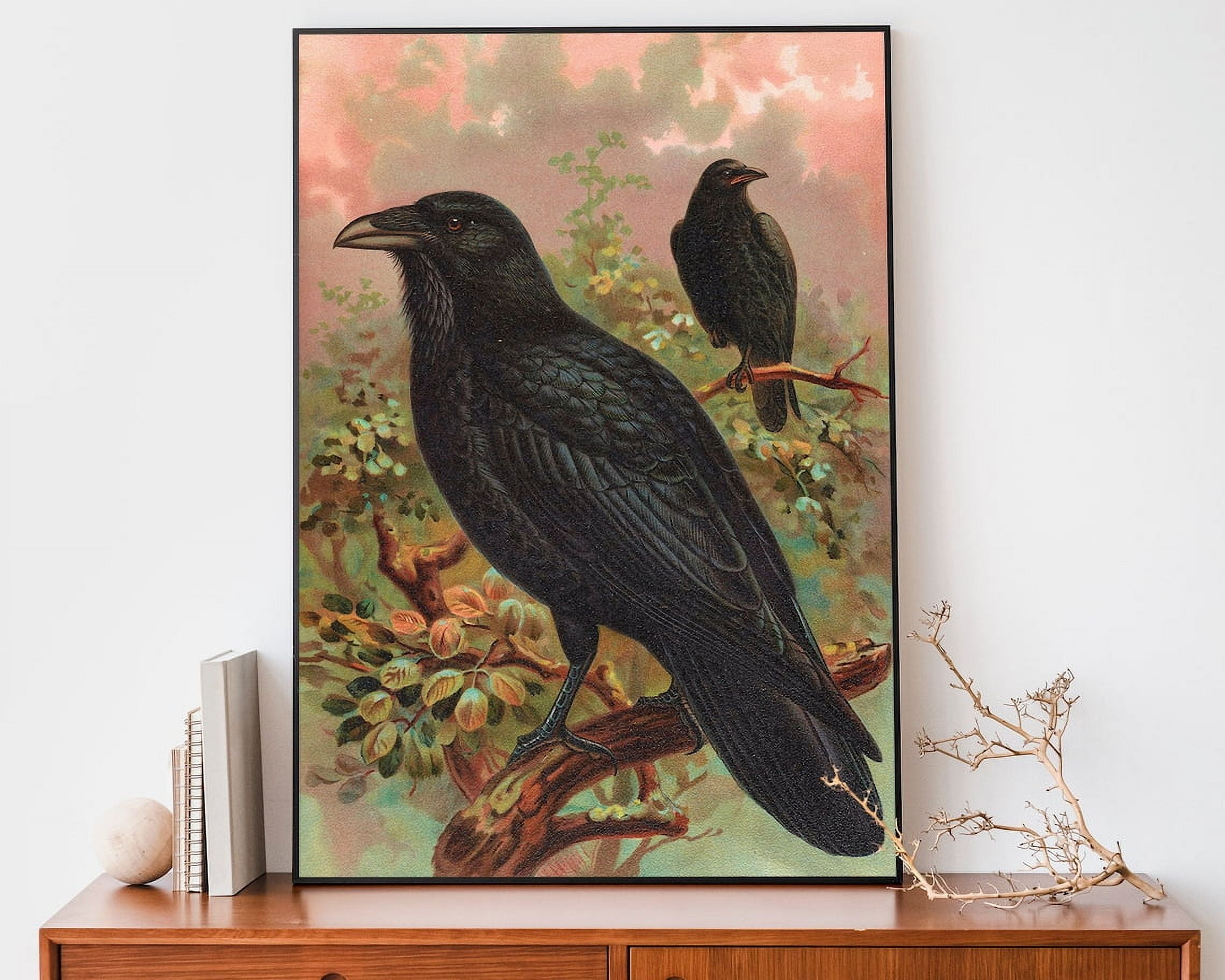 DOPAPRINT Vintage Raven Illustration Art Print, Johann Friedrich ...