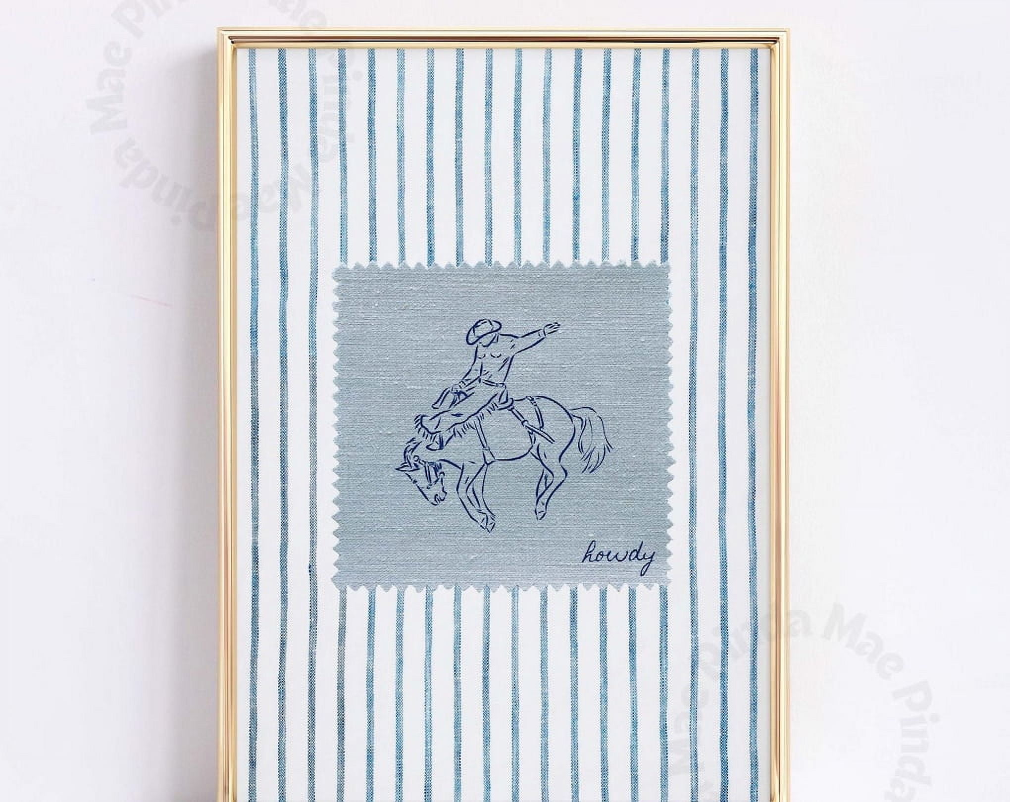 DOPAPRINT Vintage Striped Rodeo Print, Western Bedroom Wall Art, Cowboy ...