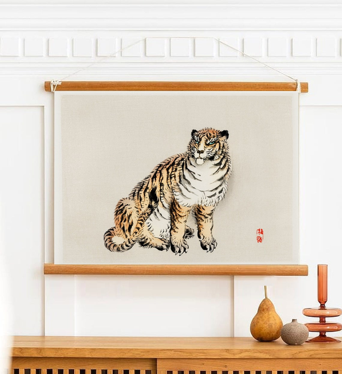 DOPAPRINT Vintage Tigger Print, Tigger Vintage Animal Print, Japandi ...