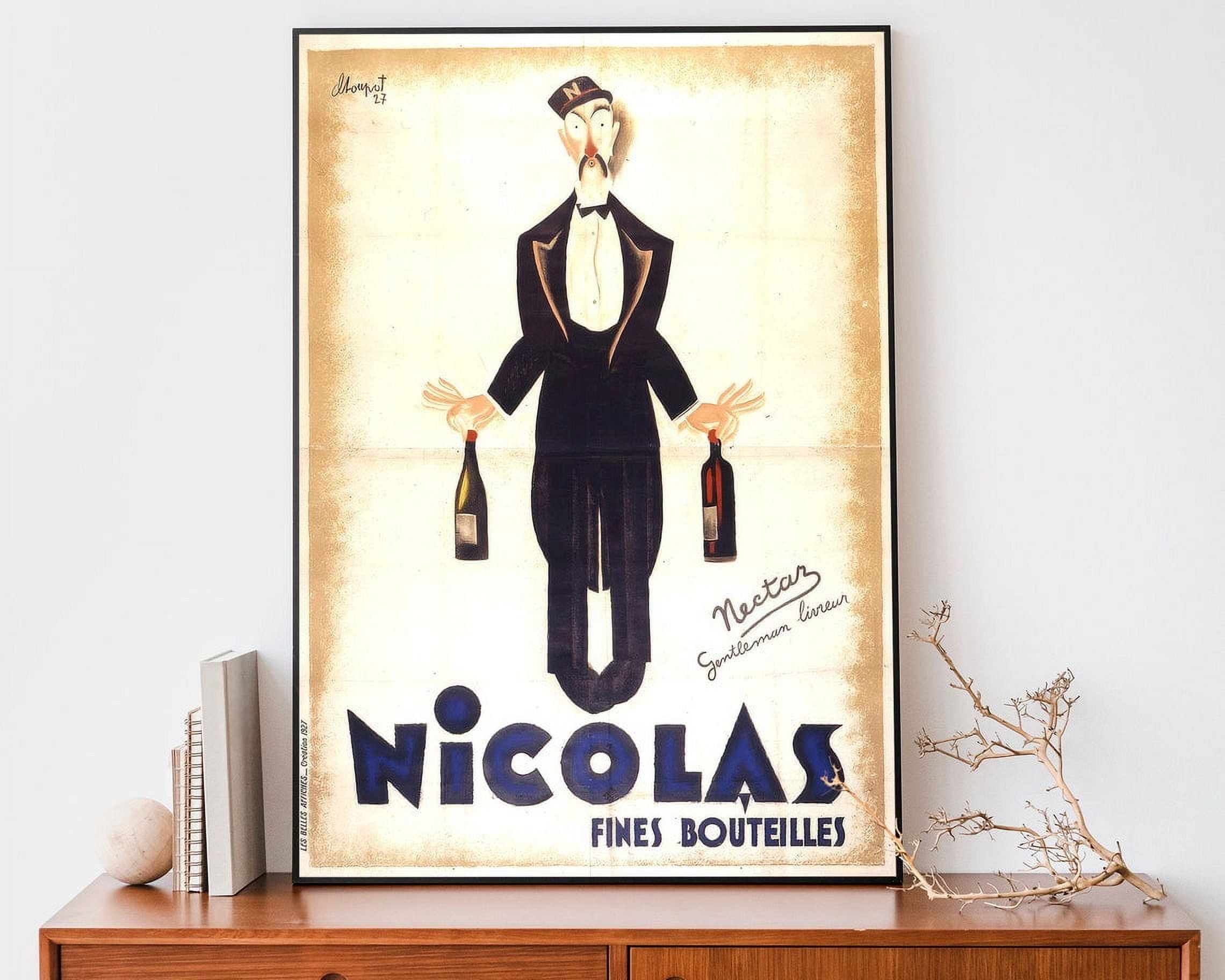 DOPAPRINT Vintage Winw Poster, Nicolas Fines Bouteilles Food & Drink ...