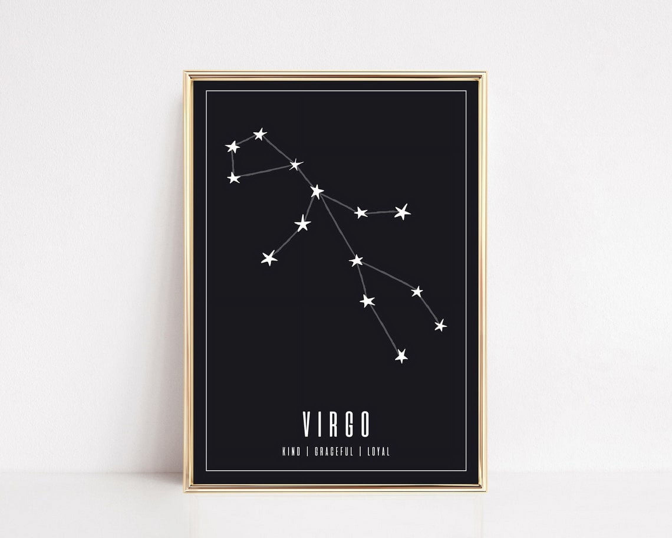 DOPAPRINT Virgo Wall Art Virgo Zodiac Print Virgo Art Zodiac Sign Gift ...