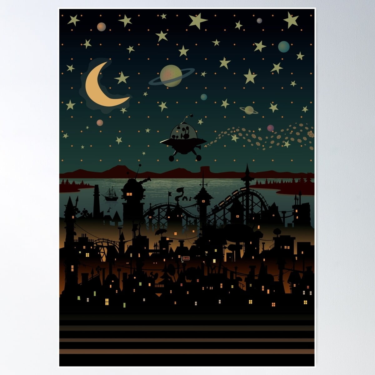 DOPAPRINT Visitor Poster Wall Art, Modern Wall Decor NO FRAMED POSTER ...