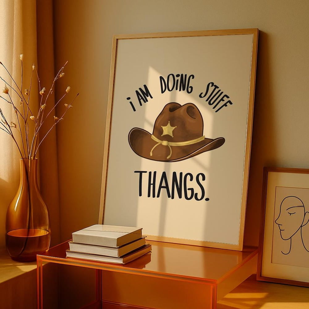 DOPAPRINT The Walking Dead Rick Grimes Cowboy Hat Wall Art, Stuff And ...