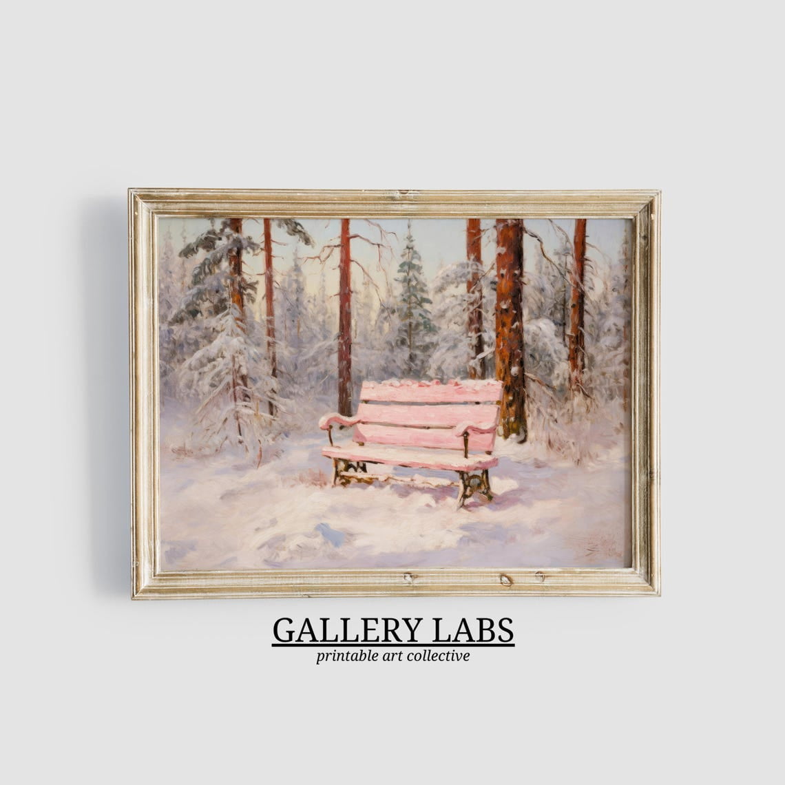 DOPAPRINT Wall Art Snowy Forest Oil Painting Preppy Home Decor Nature ...