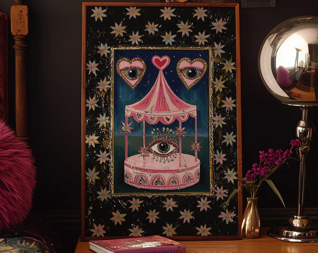 DOPAPRINT Wall Art, Surreal Eye Poster, Mystical Carnival Decor, Gothic ...