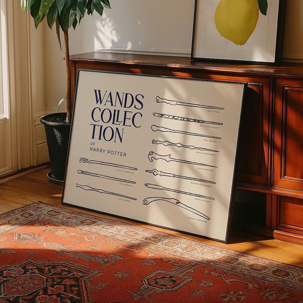 DOPAPRINT Wands Collection Of Harry Potter Horizontal Wall Art ...