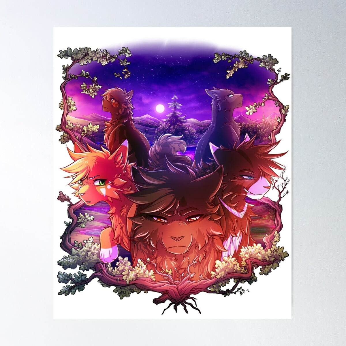 DOPAPRINT Warriorcats - Series 2 Design Poster Wall Art, Modern Wall ...