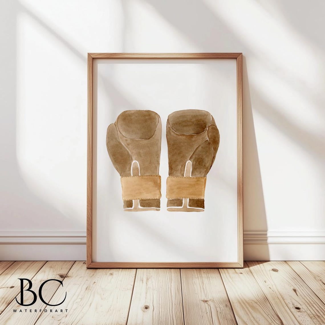 DOPAPRINT Watercolor Boxing Glove Print, Sport Art Boxing Room Art ...