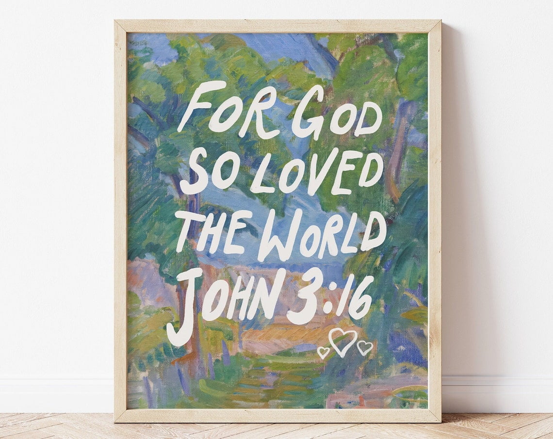 DOPAPRINT Watercolor Landscape Mural Christian Poster For Church Office ...