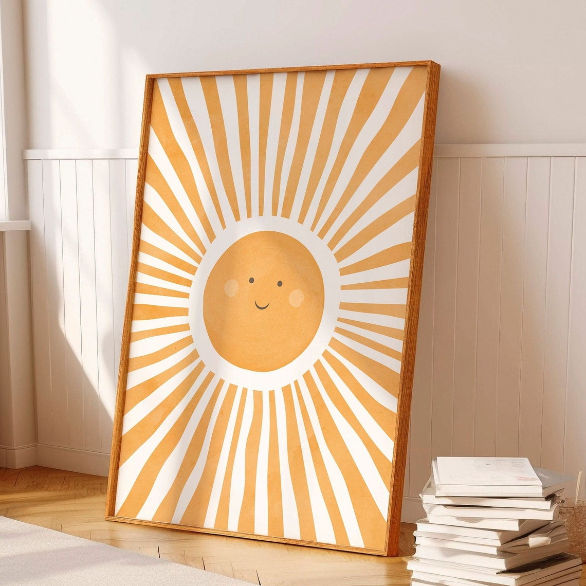 DOPAPRINT Watercolor Style Sun Poster, Sun Playroom Decor, Watercolour ...