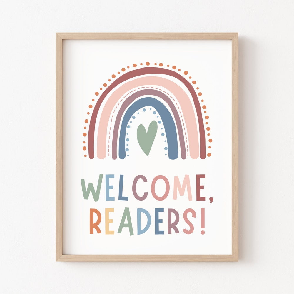 DOPAPRINT Welcome Readers Printable Let'S Read, Reading Nook Boho ...