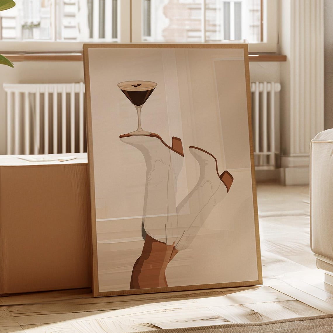 DOPAPRINT Western Cowgirl Boots & Espresso Martini Wall Art – Modern ...
