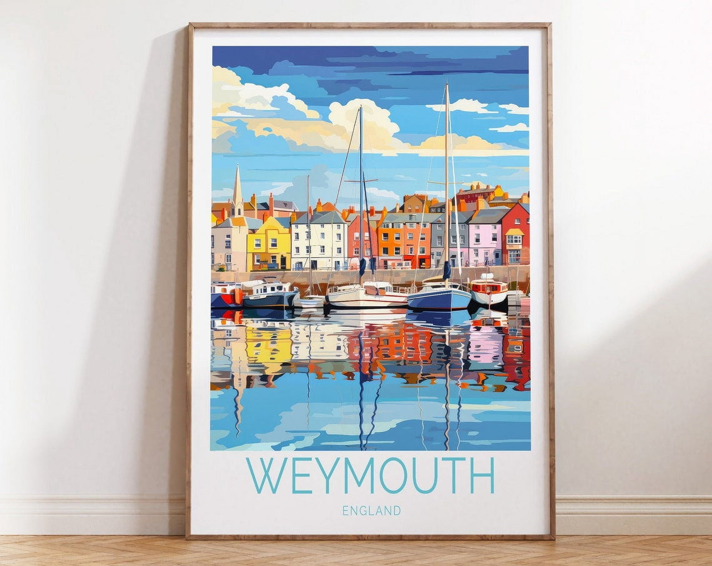 DOPAPRINT Weymouth England Travel Poster, Weymouthtravel Wall Art ...