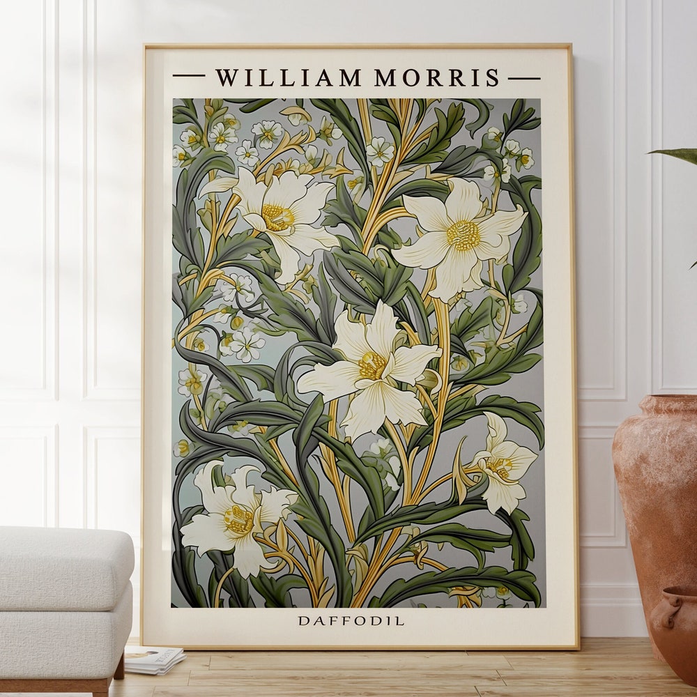 DOPAPRINT William Morris Daffodil Poster, William Morris Print, William ...