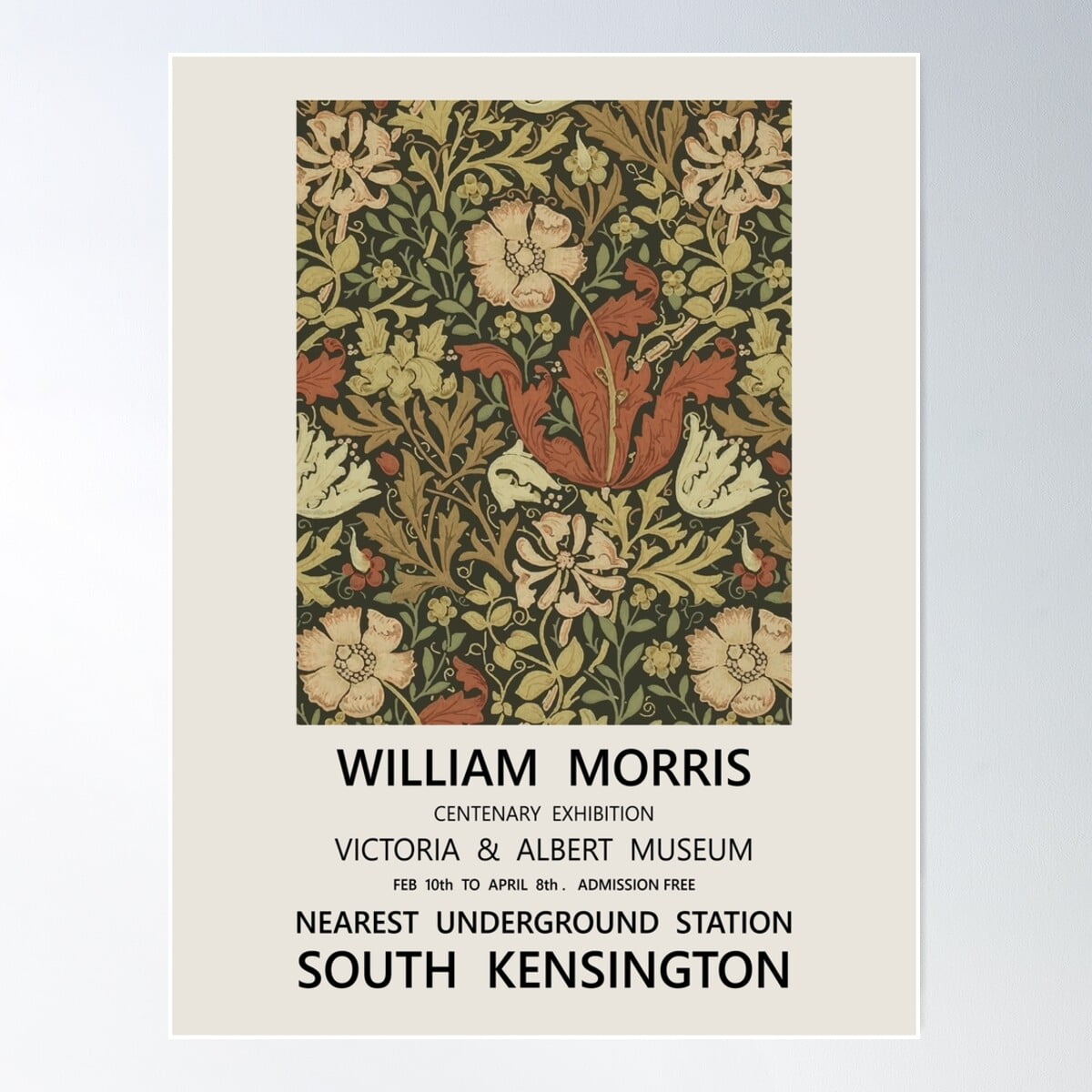 DOPAPRINT William Morris Exhibition Poster, Art Nouveau, Victoria And ...