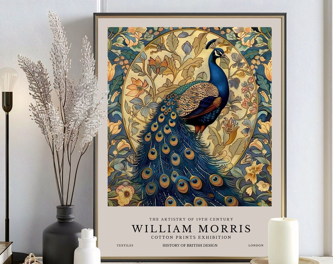 DOPAPRINT William Morris Peacock Print, William Morris Poster, William ...