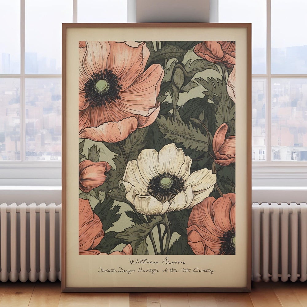 DOPAPRINT William Morris print, vintage pink botanical wall art ...