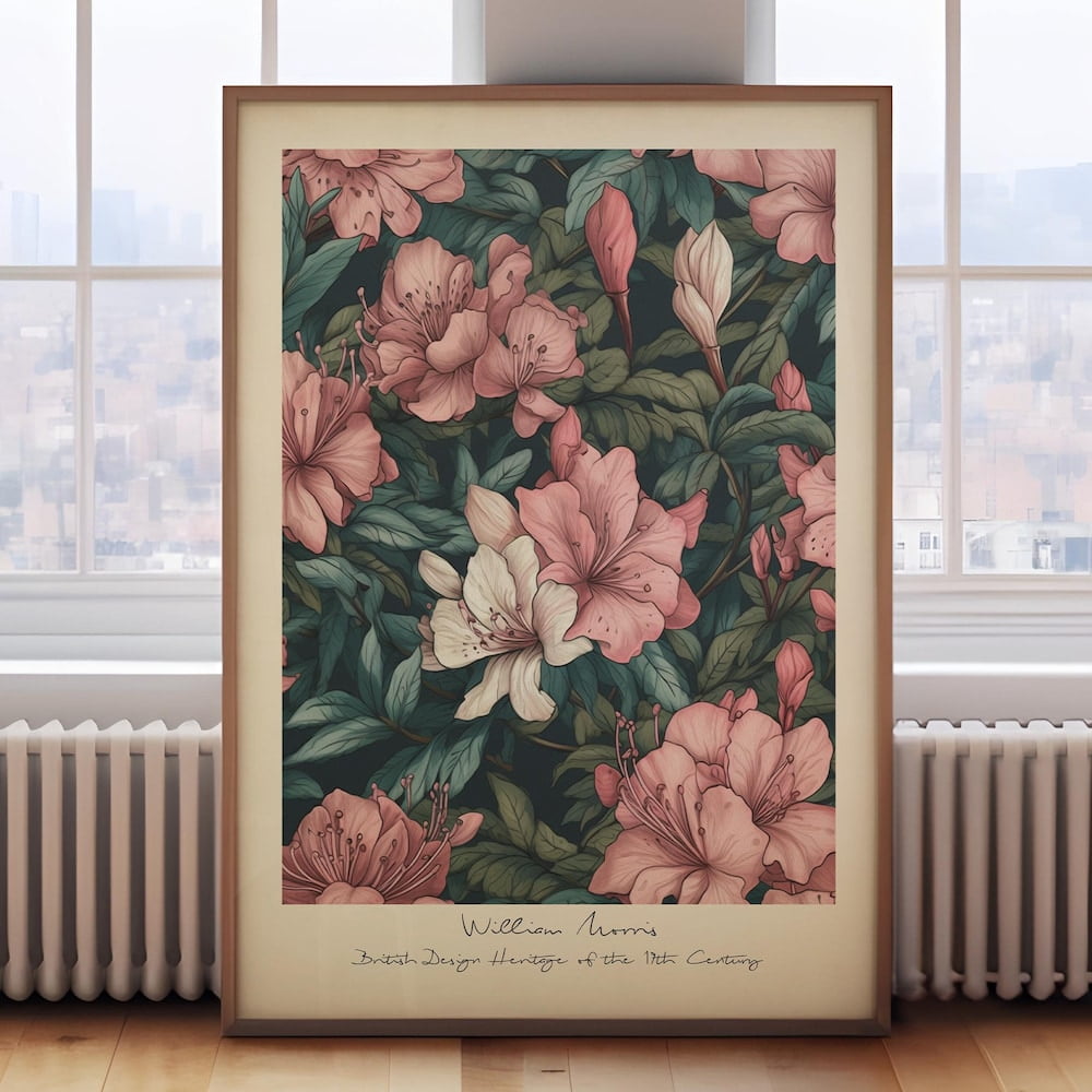 DOPAPRINT William Morris print, vintage pink botanical wall art ...