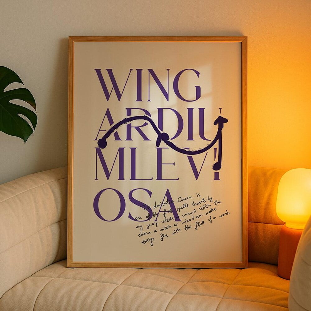 DOPAPRINT Wingardium Leviosa Spell Poster Harry Potter Wall Art, Wizard ...