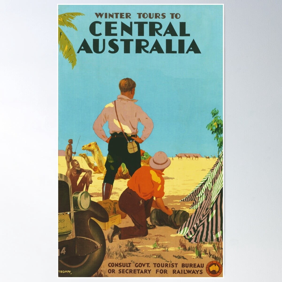 DOPAPRINT Winter Tours To Central Australia 1940 Australian Railways ...