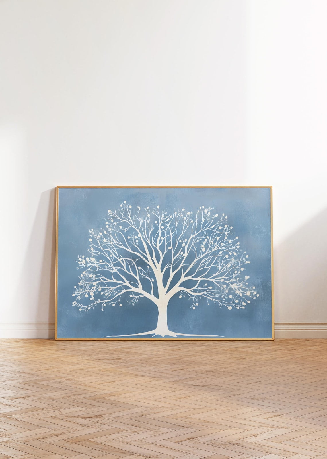 DOPAPRINT Winter Tree Art Print, Abstract Nature Paintings, Simple ...
