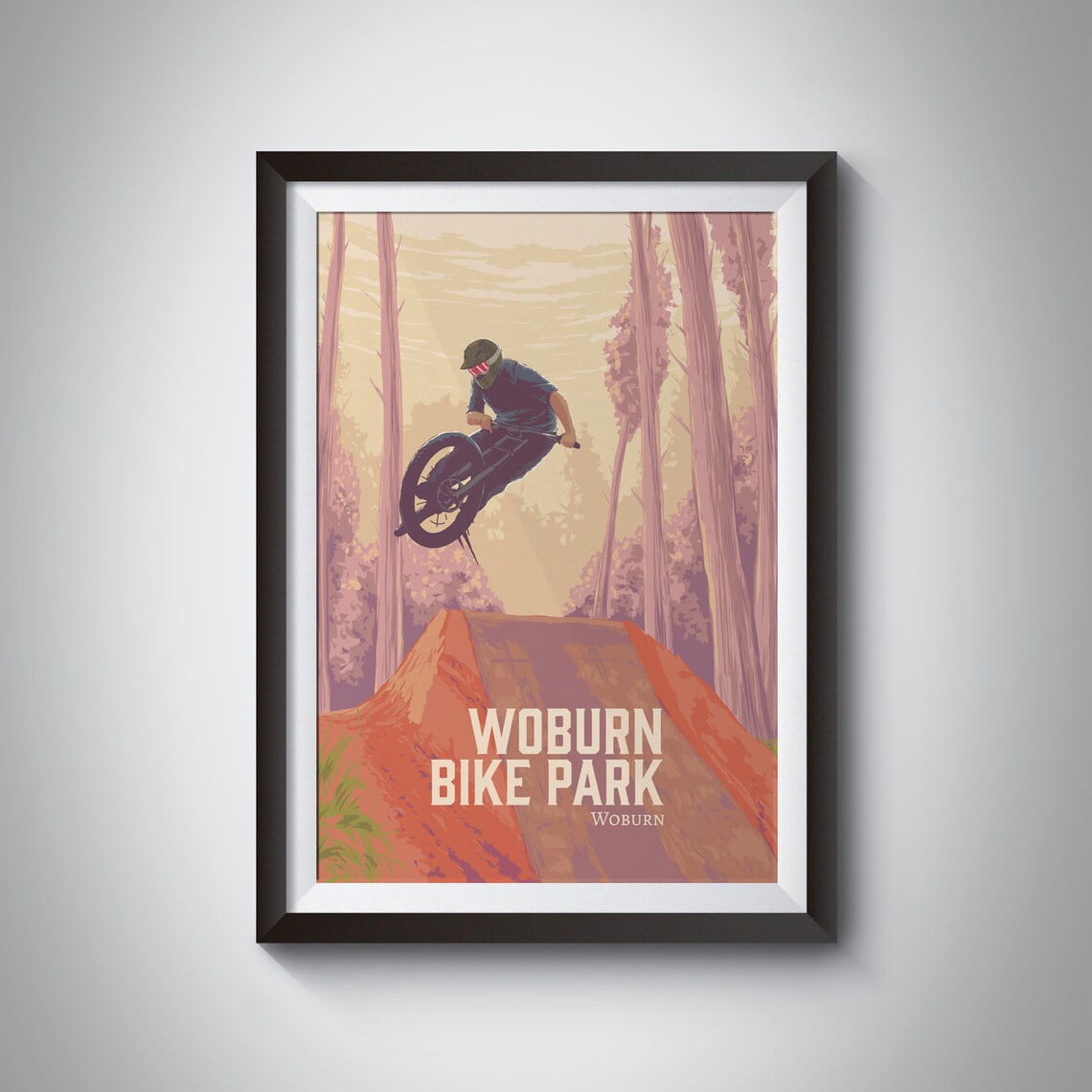 DOPAPRINT Woburn Bike Park Mountain Biking Poster, Woburn Sands, Aspley ...