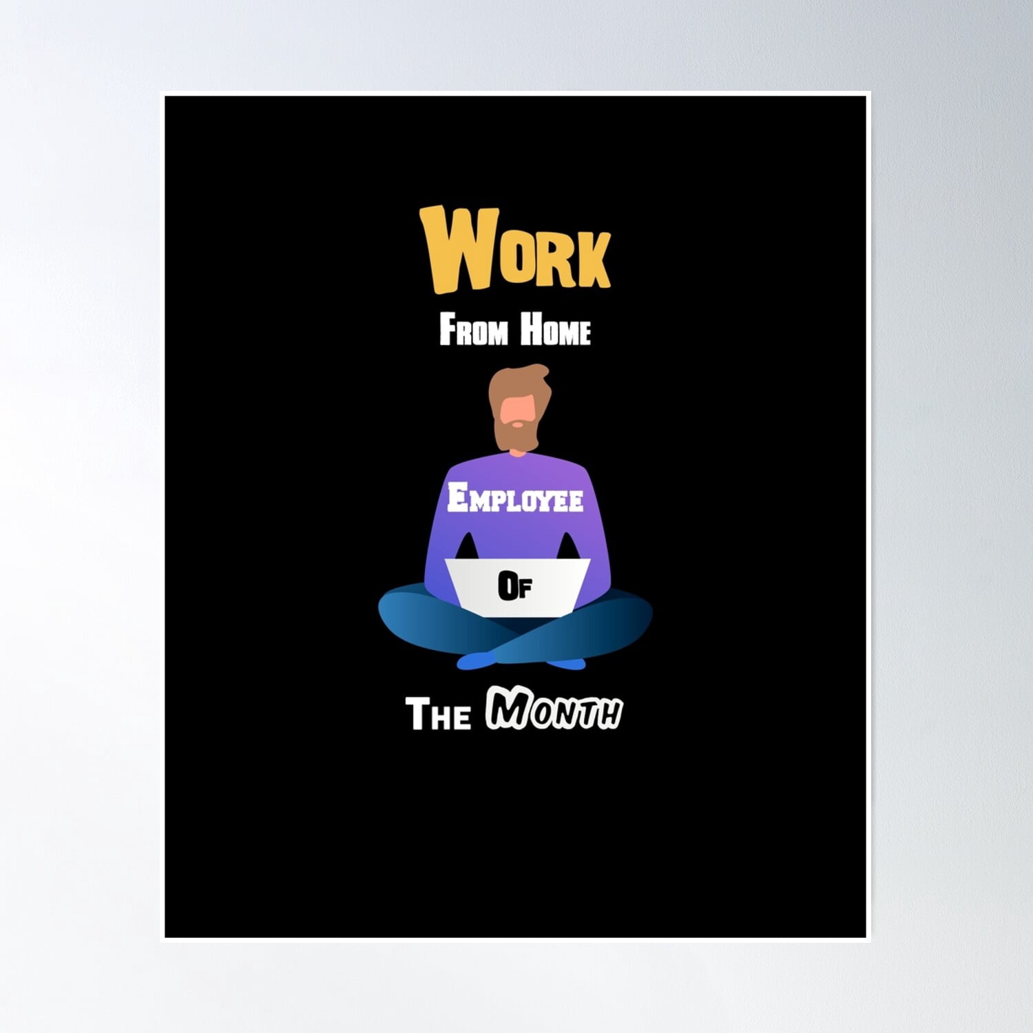 DOPAPRINT Work From Home Employee Of The Month Gift Who Work At Home ...