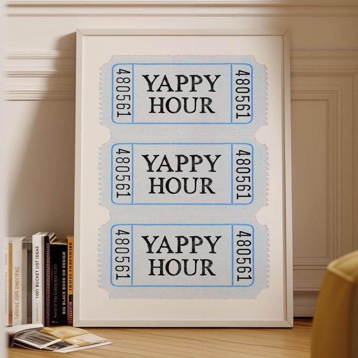 DOPAPRINT Yappy Hour Baby Blue Print Trendy Wall Decor Wall Art Bar ...