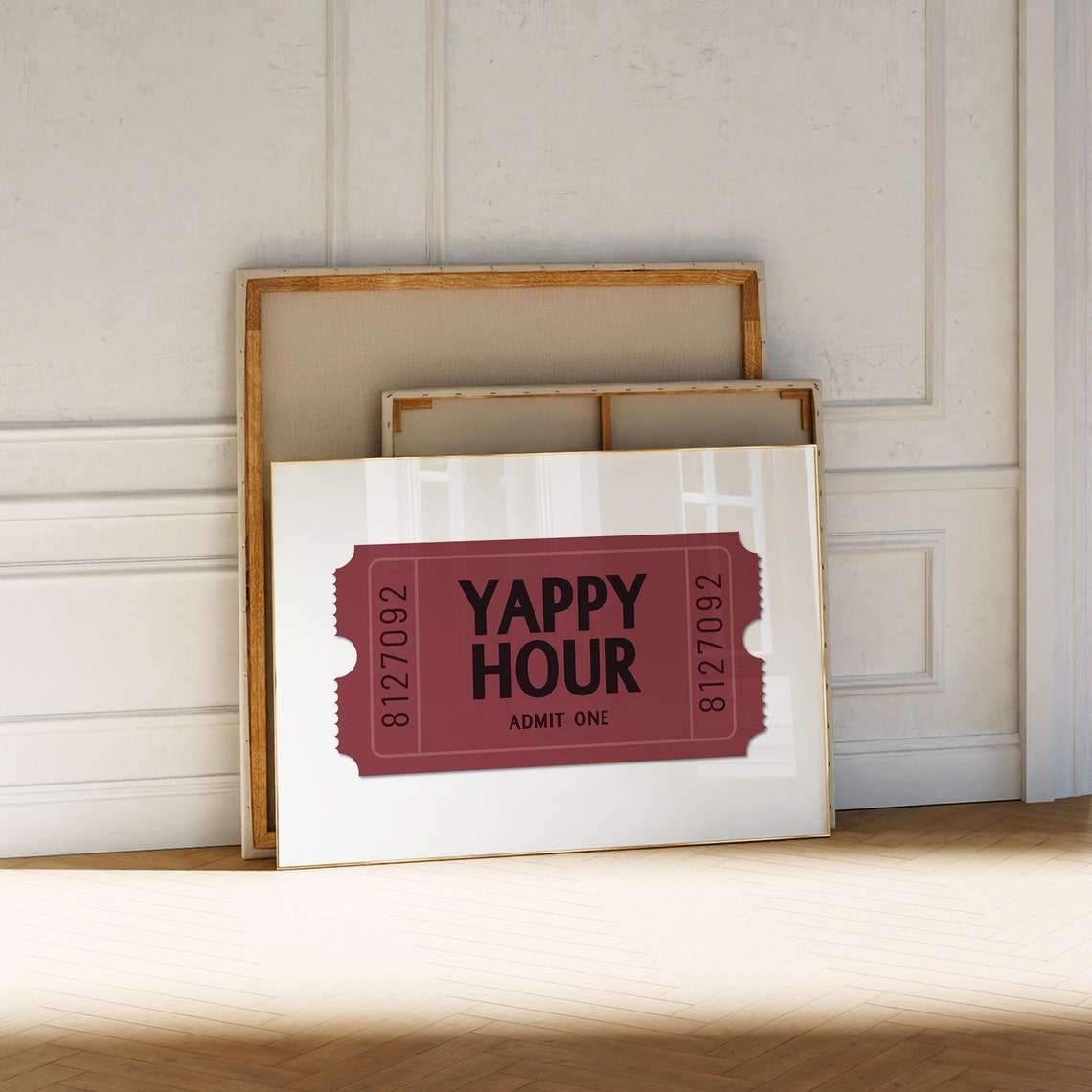 DOPAPRINT Yappy Hour Print, Happy Hour Bar Cart Wall Art, Bar Cart ...