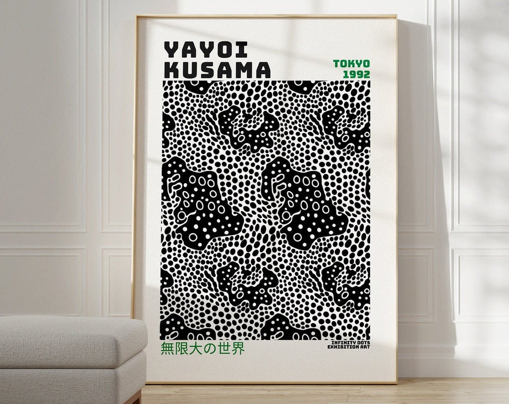 DOPAPRINT Yayoi Kusama Poster - Abstract Yayoi Kusama Print As Japanese ...