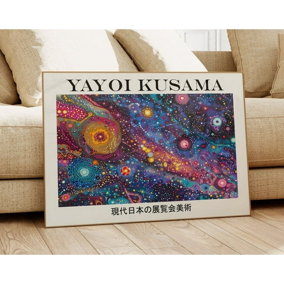 DOPAPRINT Yayoi Kusama Poster - Space, Abstract Colorful Japandi Wall Art As Yayoi Kusama Print ...