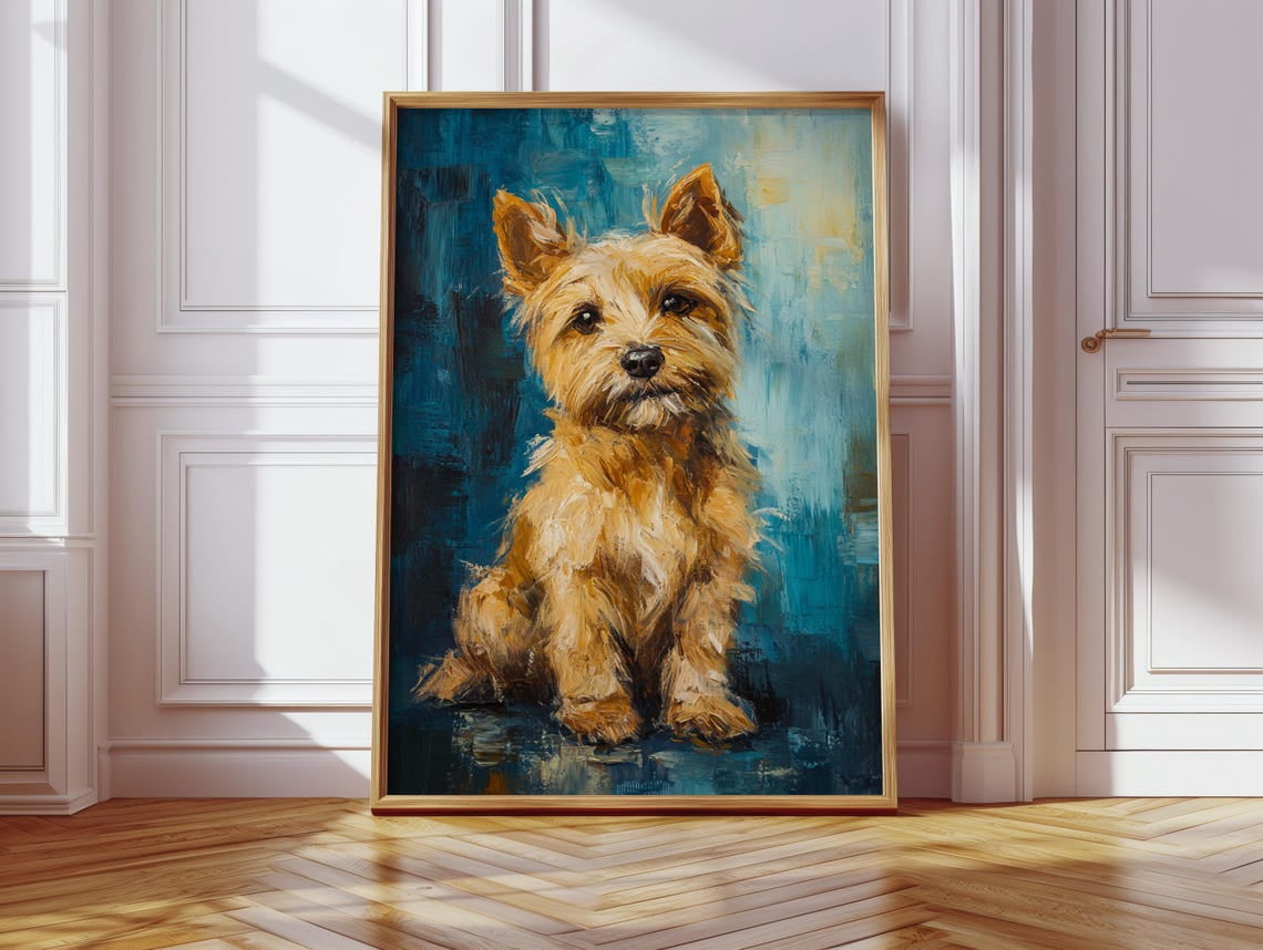 DOPAPRINT Yorkie Dog Portrait Art Print – Cute Terrier Painting With ...