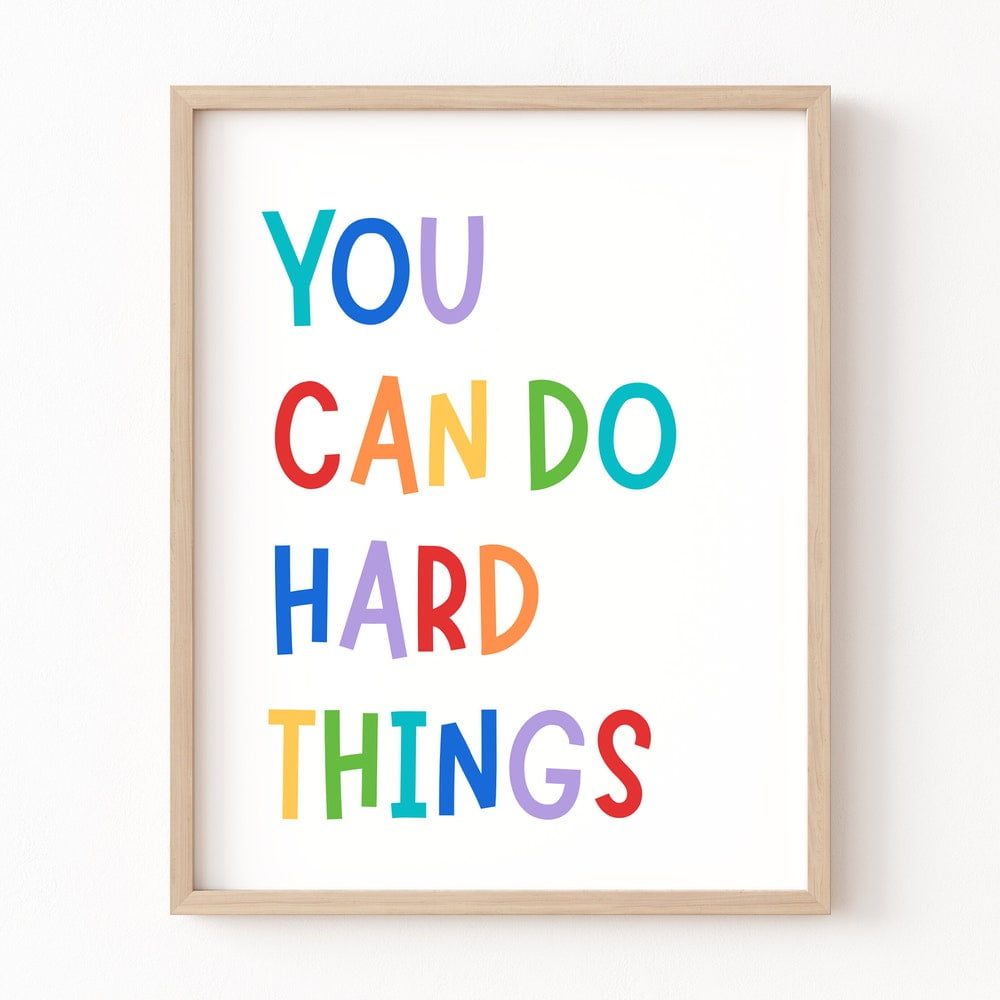 DOPAPRINT You Can Do Hard Things Poster, Positive Affirmation ...