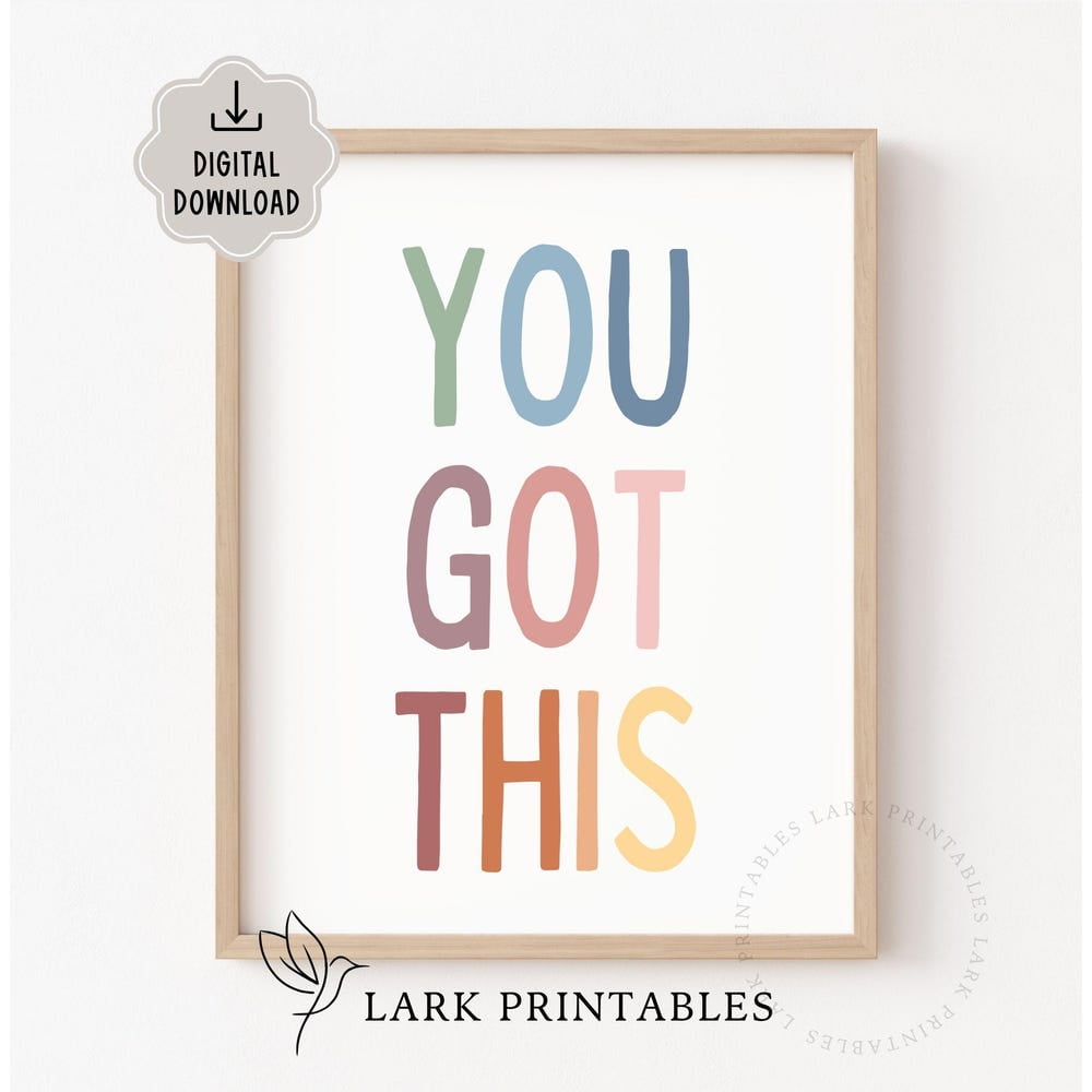 DOPAPRINT You Got This Printable, Motivational Office Decor Print ...