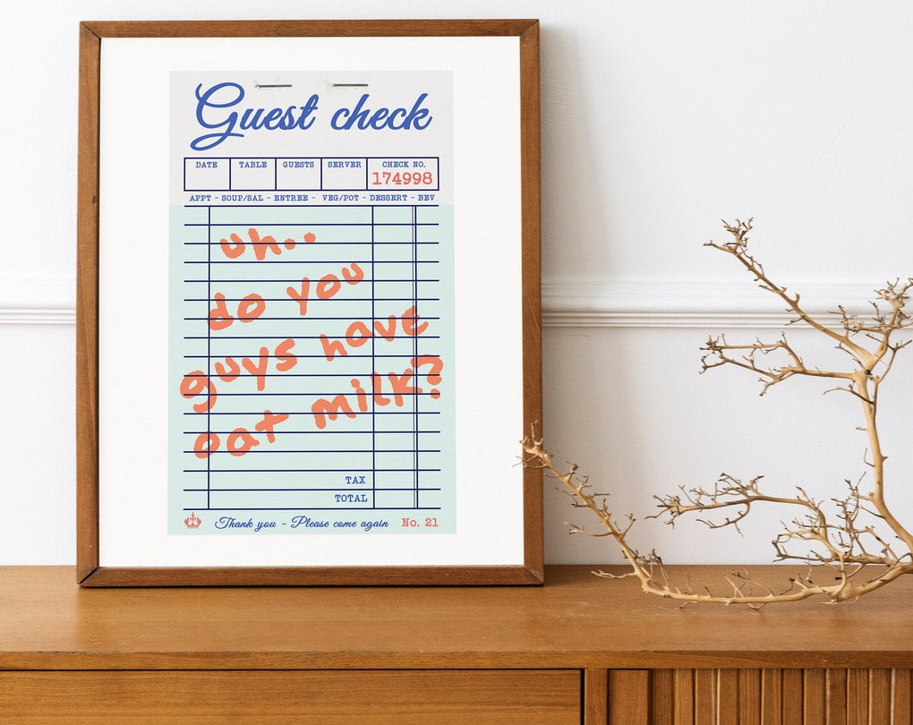 DOPAPRINT Do You Guys Have Oat Milk, Funny Wall Decor, Funny Wall Art ...