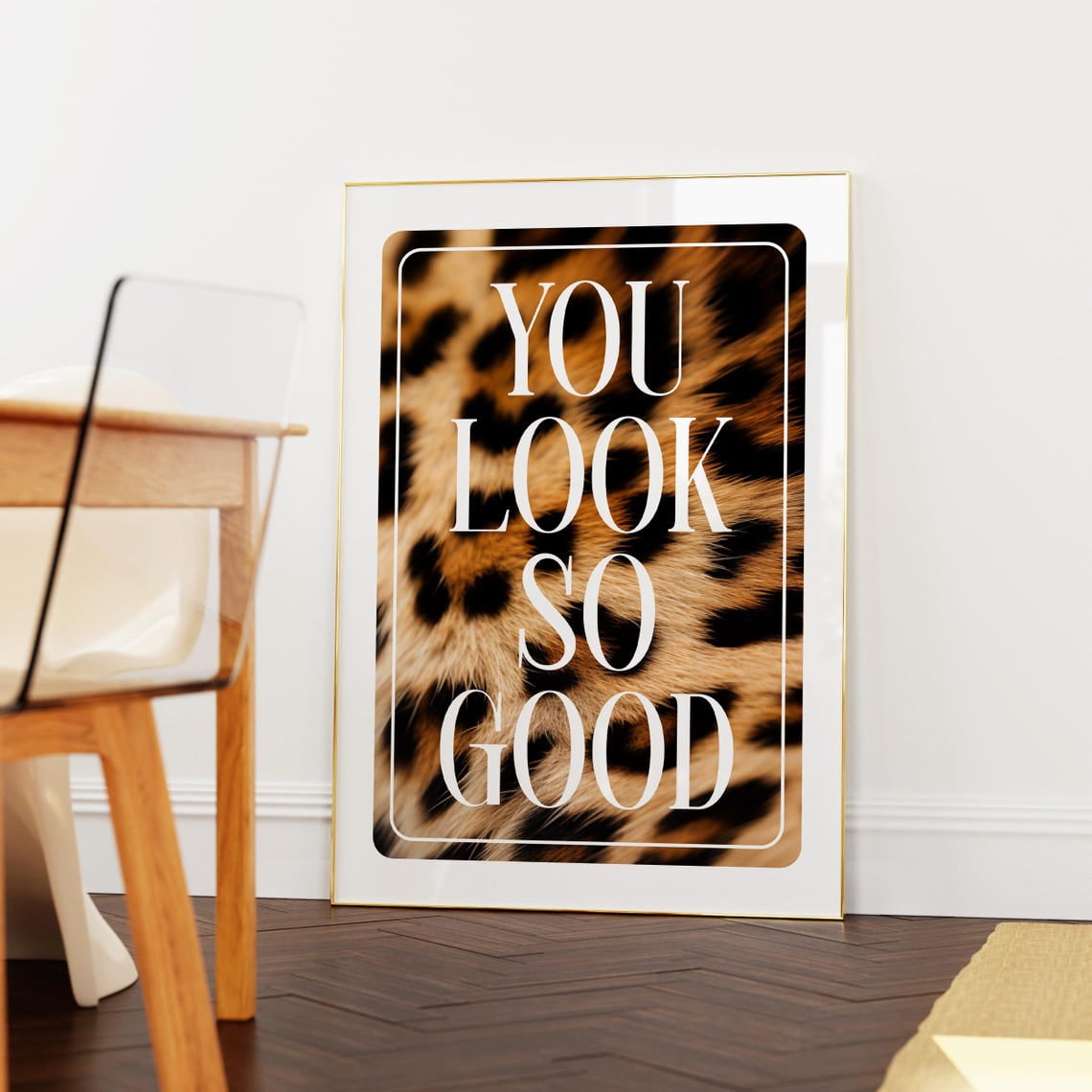 DOPAPRINT You Look So Good Leo.pard Print, Funny Bathroom Decor, Chic ...