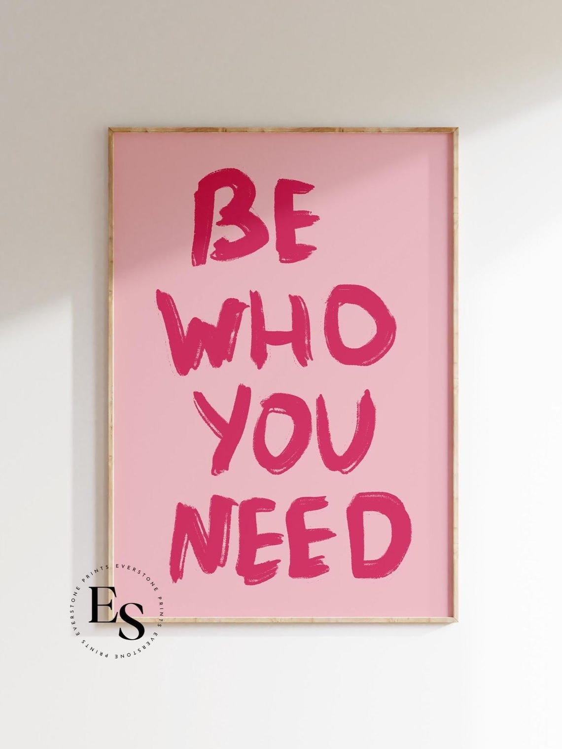 DOPAPRINT Be Who You Need Poster, Preppy Handwritten Typography Poster ...