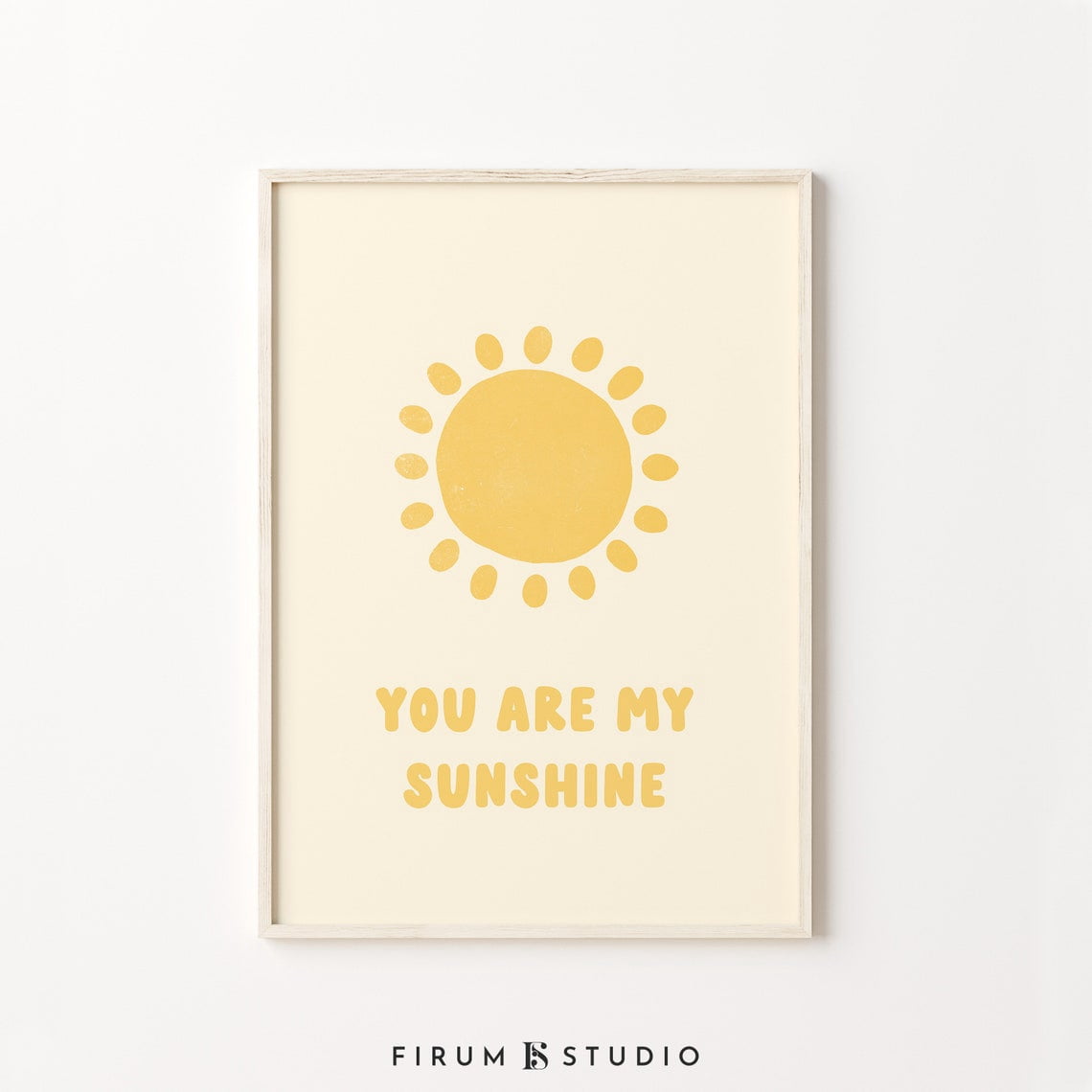 DOPAPRINT You Are My Sunshine, Boho Sun Print, Pastel Yellow Decor ...