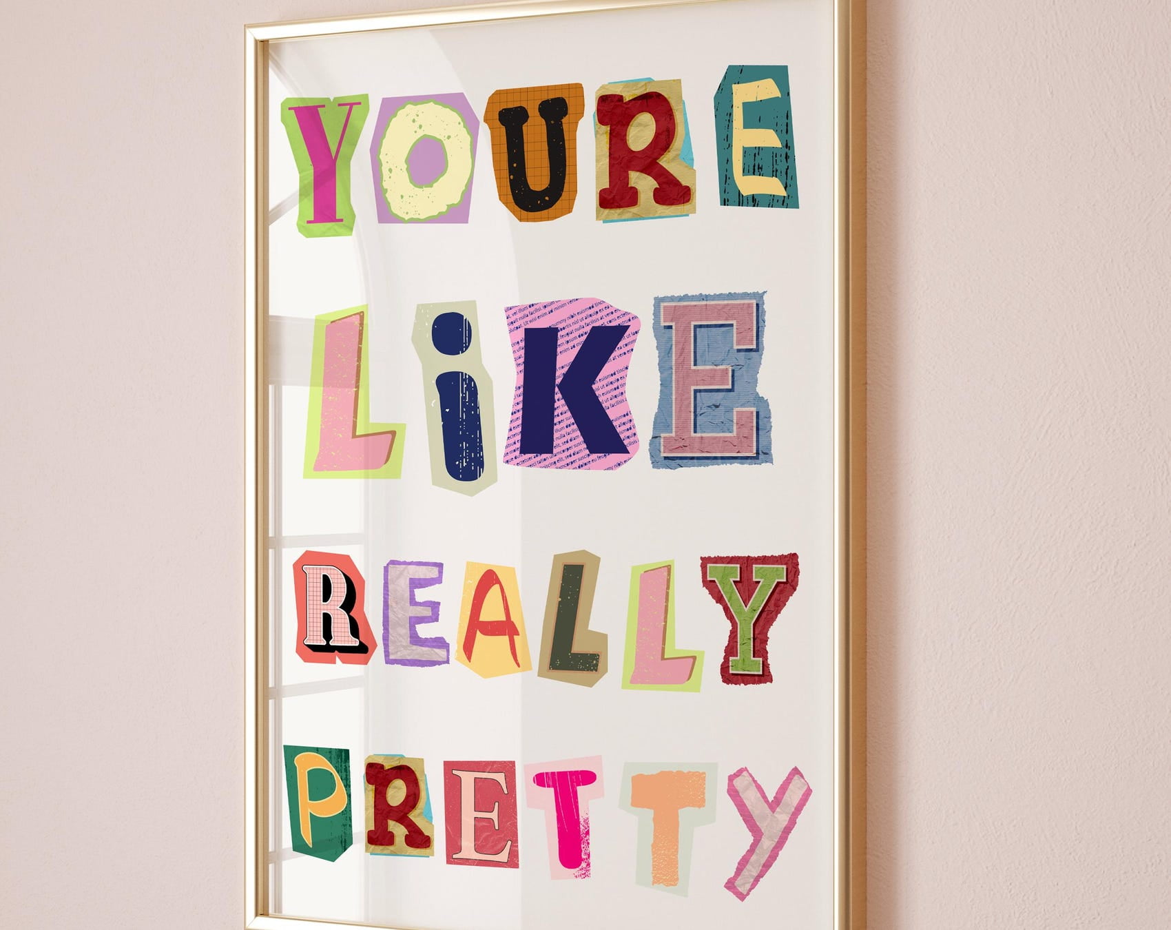 DOPAPRINT Youre Like Really Pretty Poster, Girls Dorm Room Decor ...
