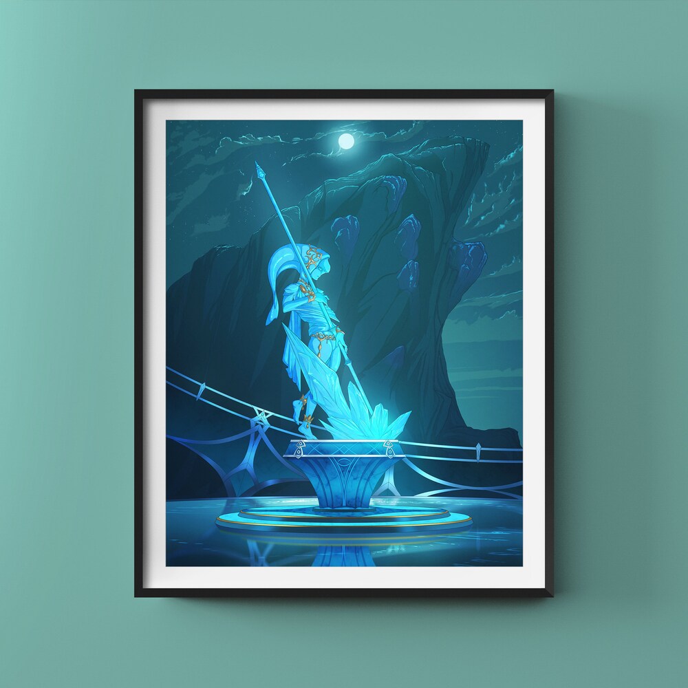 DOPAPRINT Zora'S Domain Mipha Print, The Legend Of Zelda, Breath Of The ...