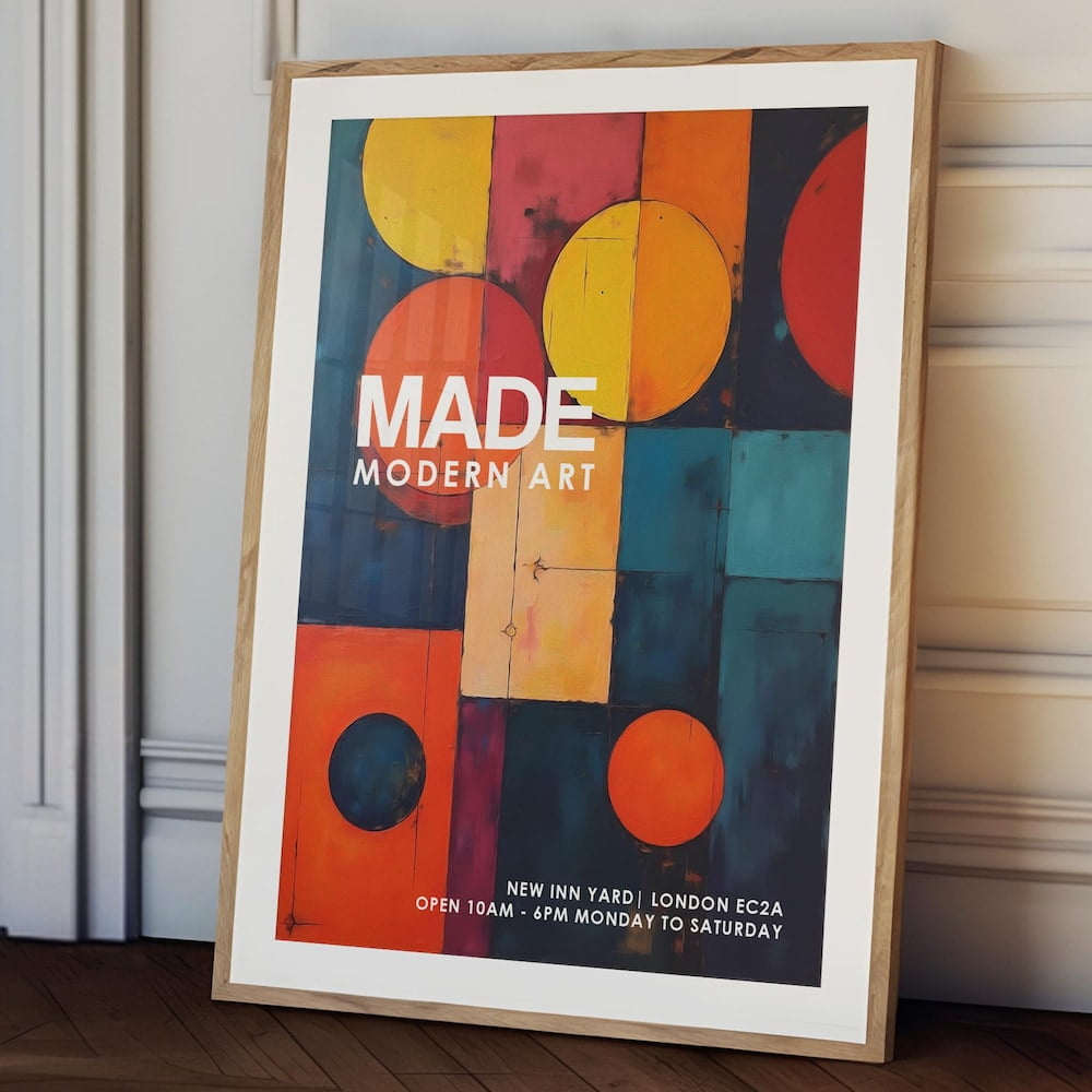 DOPAPRINT bold modern art, London exhibition poster, bold abstract art ...