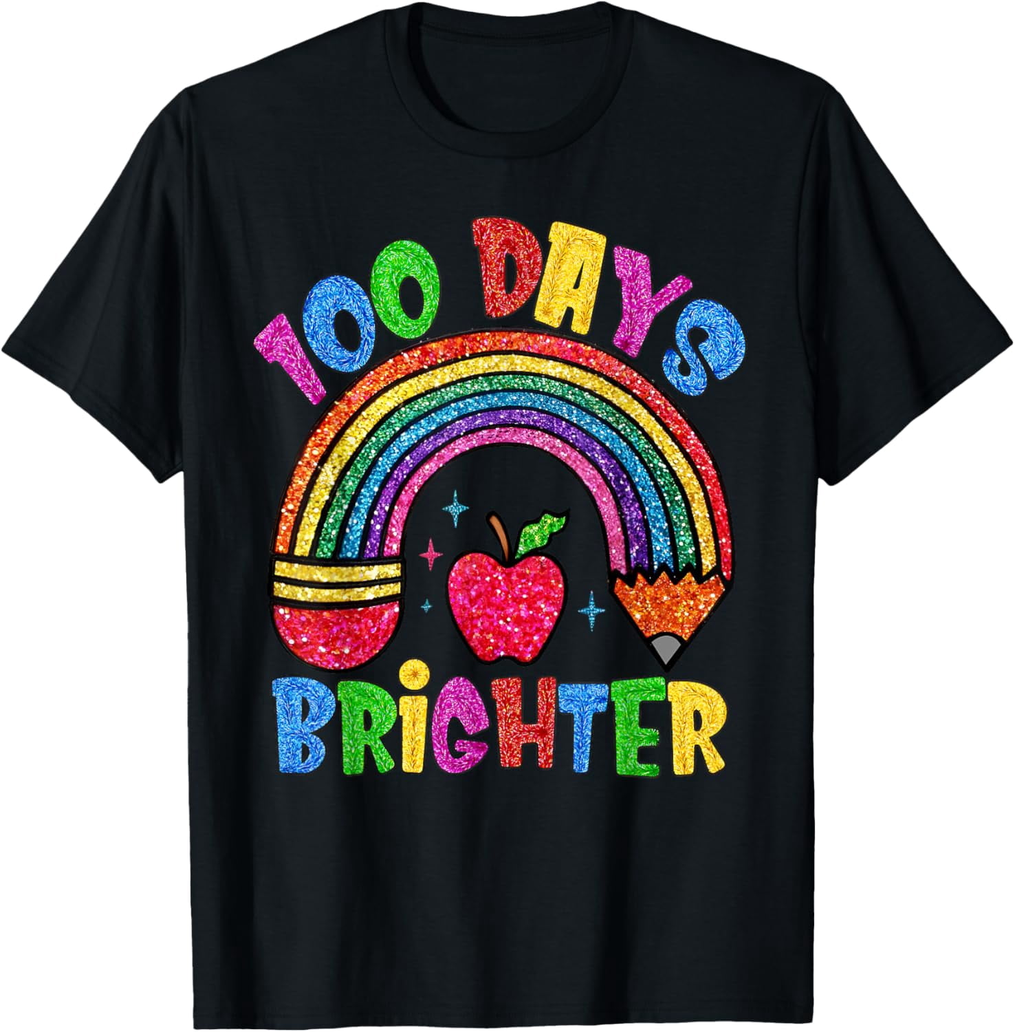 DOPASHIRT 100 Days Brighter Rainbow 100 Days Of School Student Teacher ...